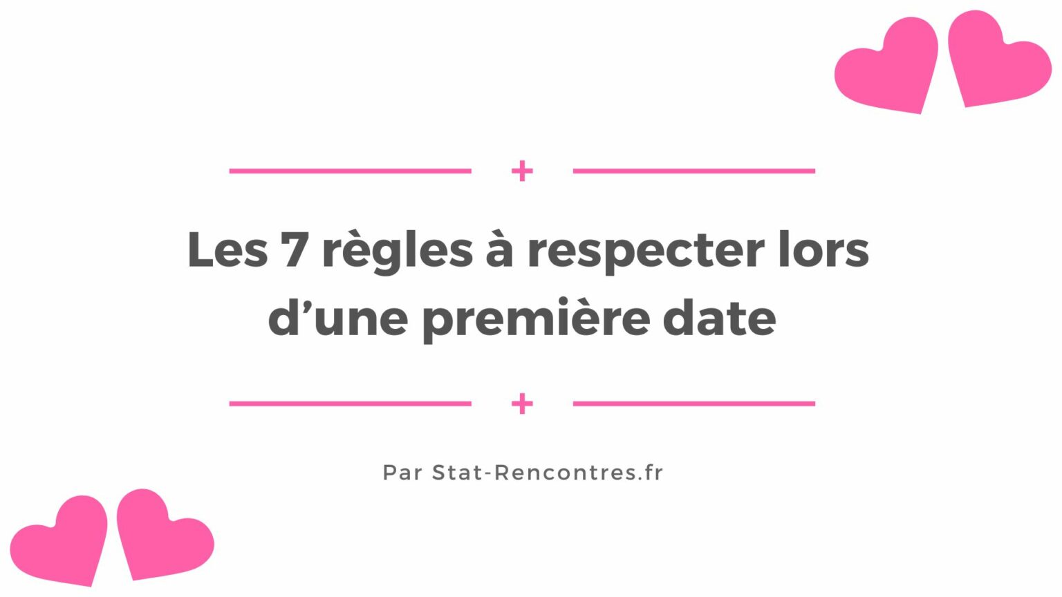 Les 7 règles à respecter lors d’une première date